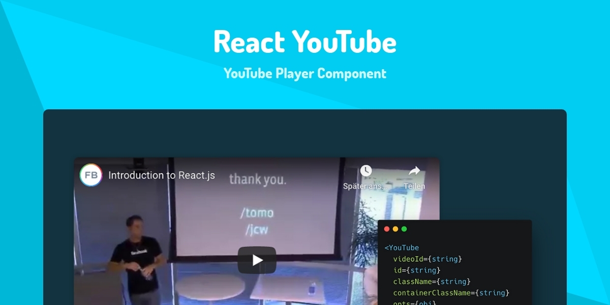 React Youtube Youtube Player Component Made With Reactjs